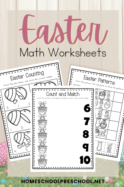 Free Easter Math Worksheets for Preschool