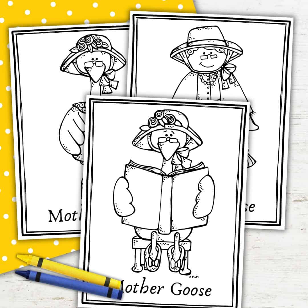 Mother Goose Coloring Pages for Preschoolers | Free Printables
