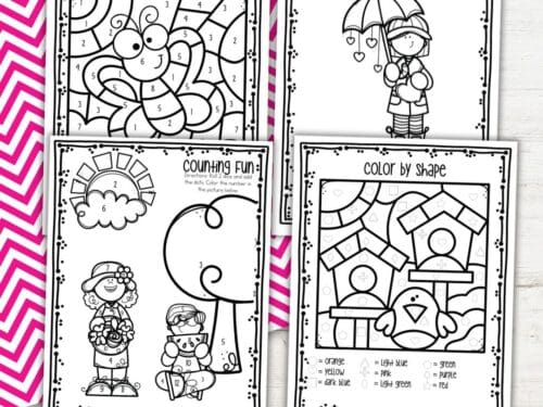 April Worksheets for Preschoolers (Spring & Easter Printables)
