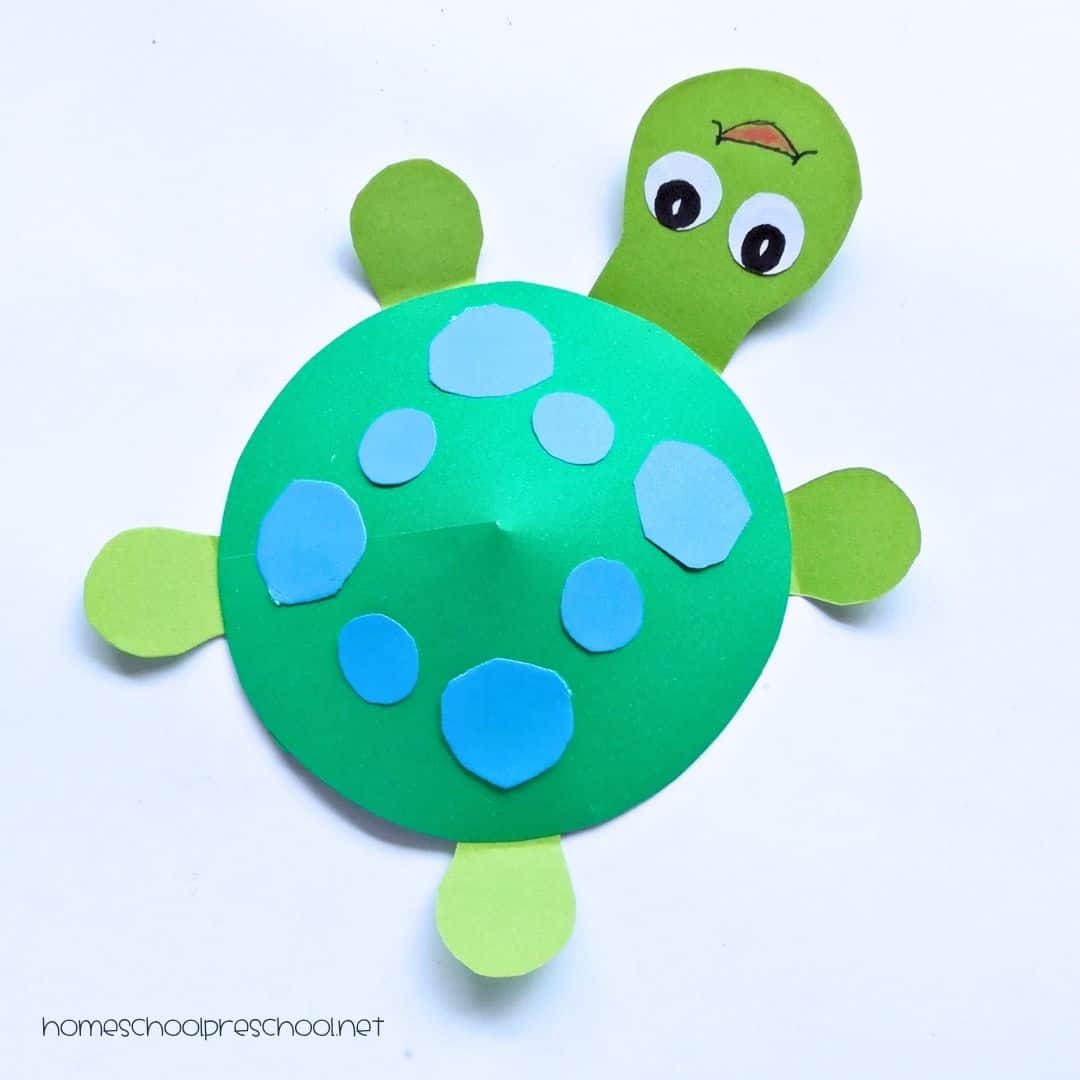Preschool Turtle Craft Template for Kids