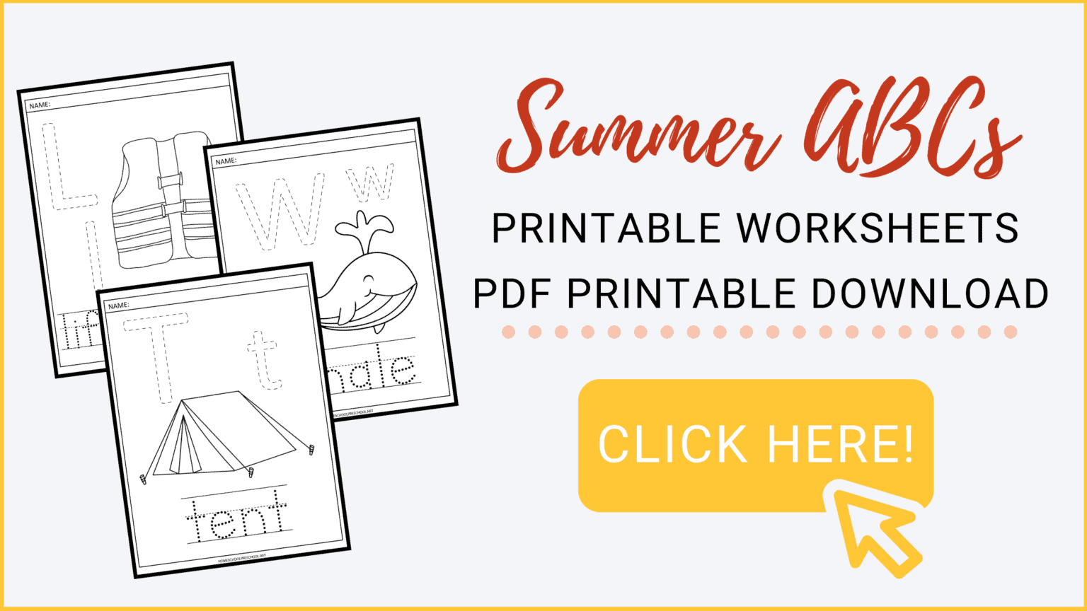 Summer Alphabet Worksheets Handwriting Practice
