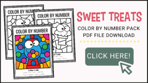 Preschool Sweet Treats Color By Number Printable
