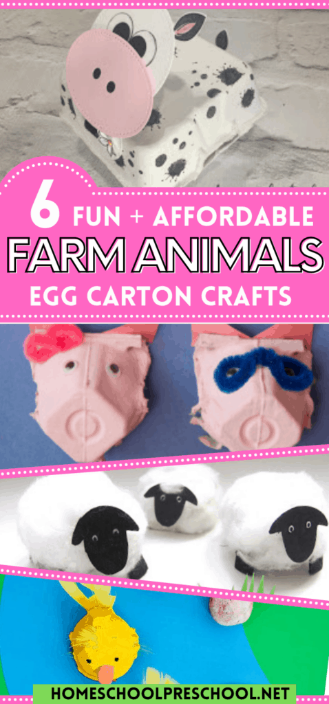 Adorable Egg Carton Farm Animals for Preschoolers