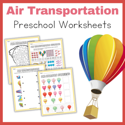 Printable Air Transportation Activities for Preschoolers