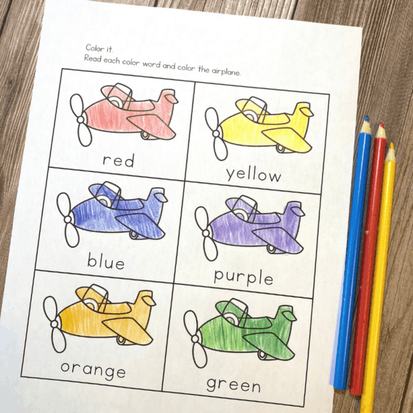 Printable Airplane Activities for Preschoolers