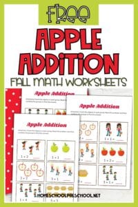 Apple Addition Worksheets for Preschool Math Fun
