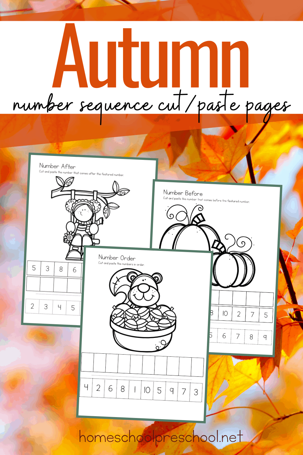 Free Halloween Number Sequence Worksheets 1-10