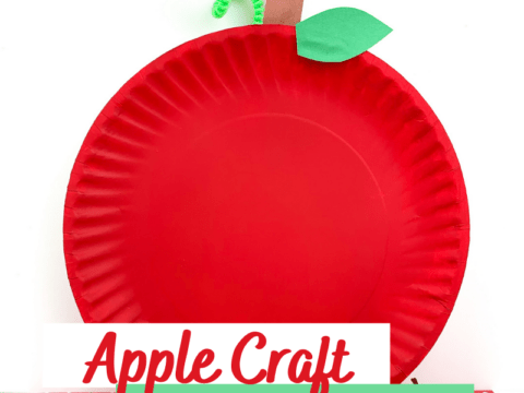 Super Simple Paper Plate Apple Craft for Preschoolers