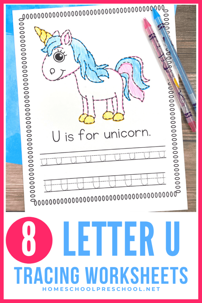 Free Letter U Tracing Worksheets for Preschoolers