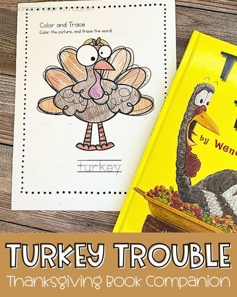 Free No-Prep Turkey Trouble Printable for Preschoolers Print & Go