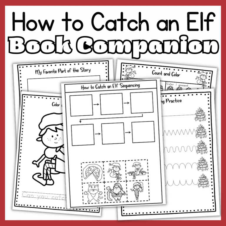 Printable How to Catch an Elf Book Activities for Preschool