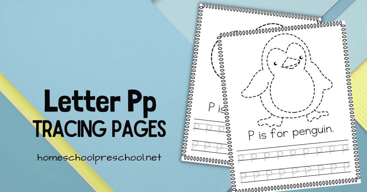 Free Printable Letter P Tracing Worksheets for Kindergarten