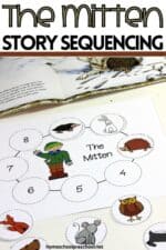 The Mitten Story Sequence Activity for Preschoolers