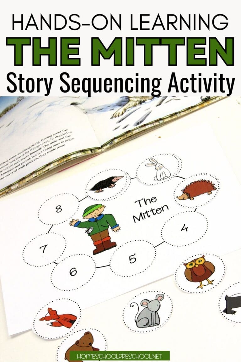 The Mitten Story Sequence Activity for Preschoolers