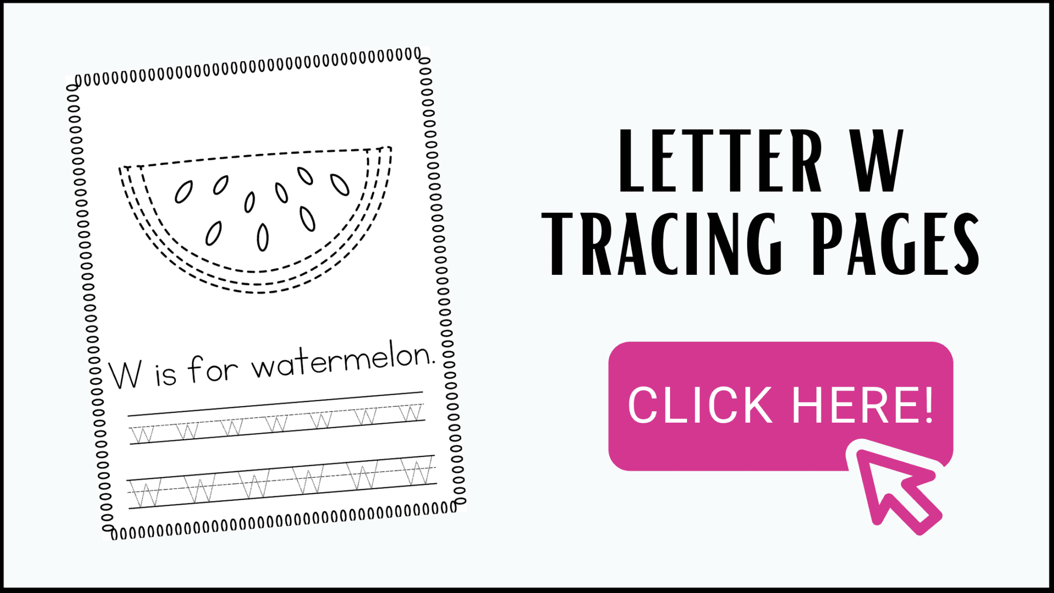 Free Printable Letter W Tracing Worksheets for Preschool