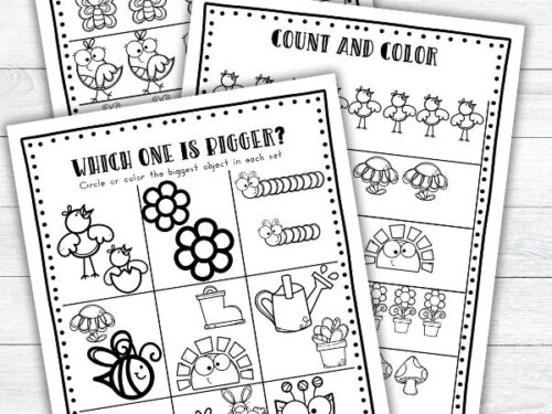 April Worksheets for Preschoolers (Spring & Easter Printables)