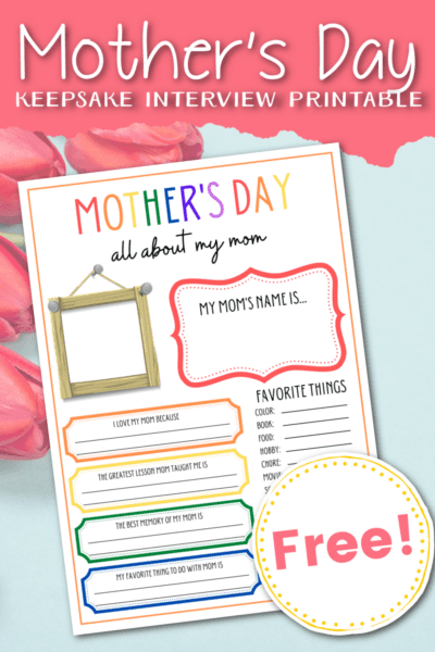 Free Mothers Day Printables for Preschoolers to Give