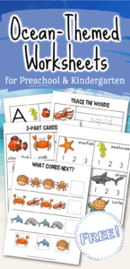 Ocean Themed Letter Worksheets For Preschool Printable