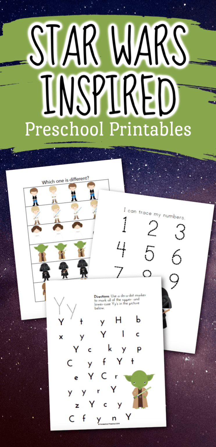 Free Printable Star Wars Preschool Learning Pack
