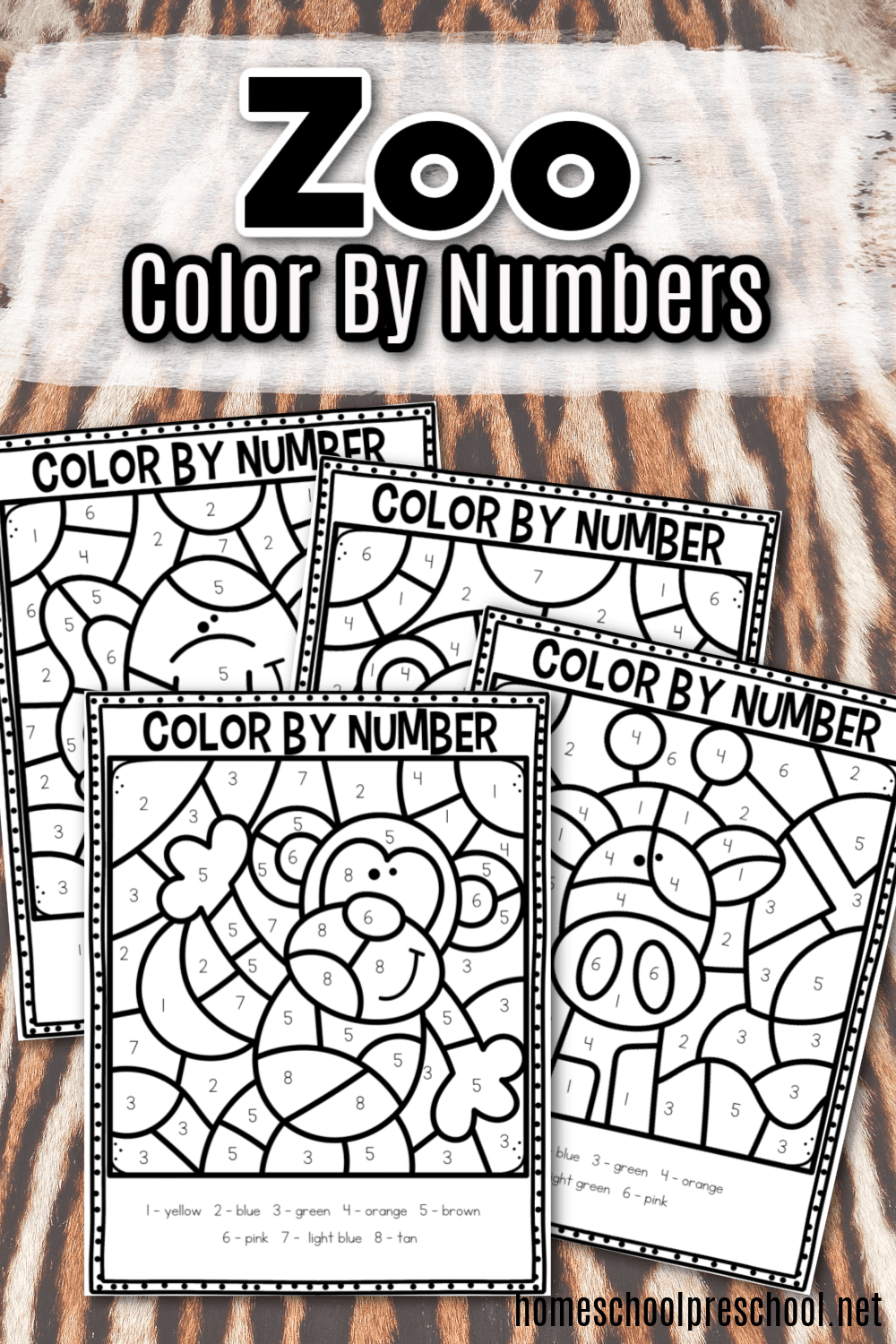 Color By Number Animals Color By Number Animals