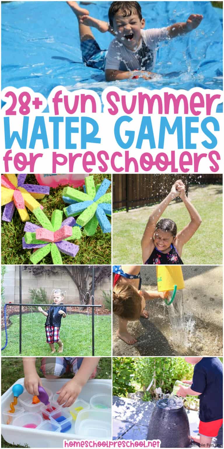 Summer Water Games for Preschoolers - Homeschool Preschool
