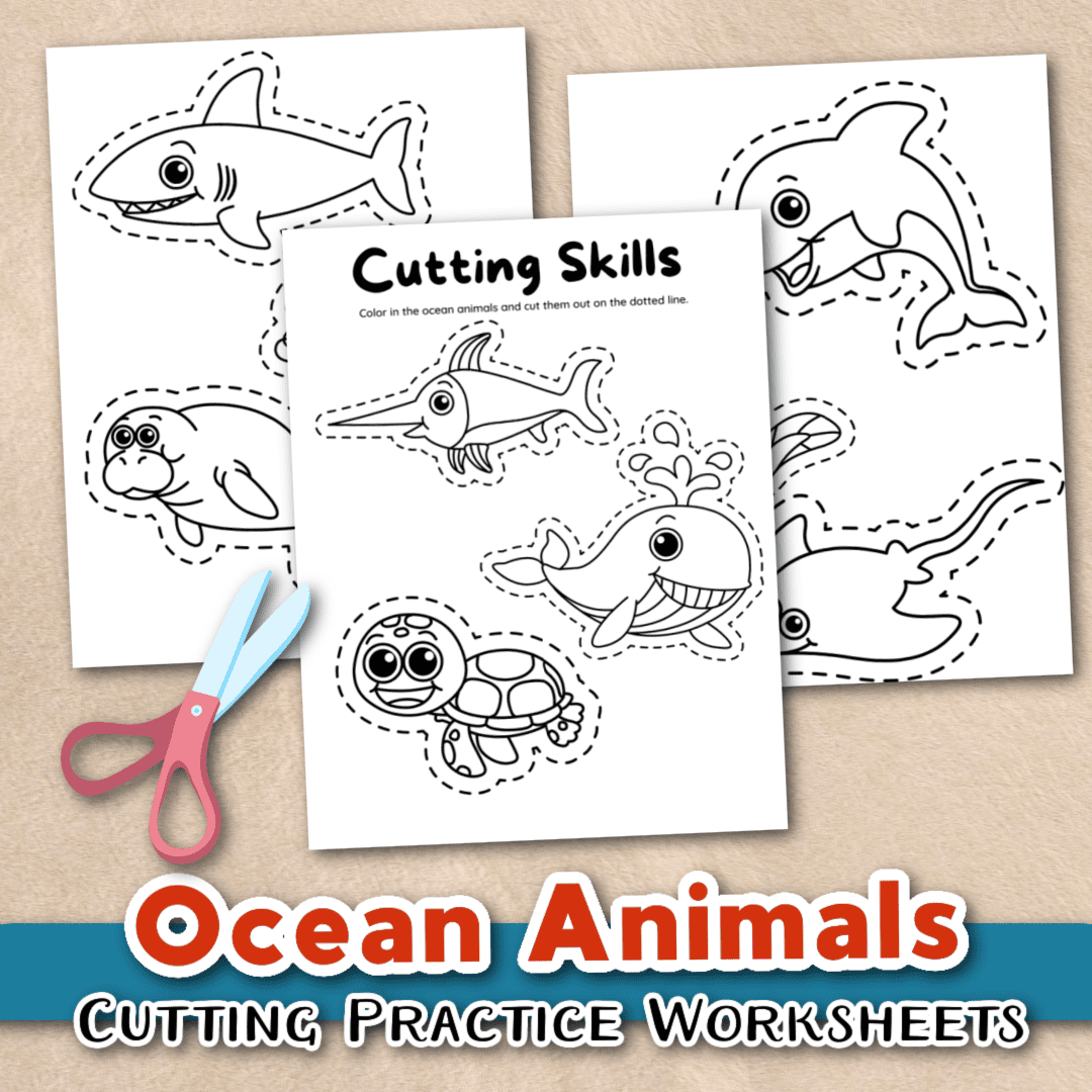 Free Printable Ocean Animal Cut Outs For Scissor Practice
