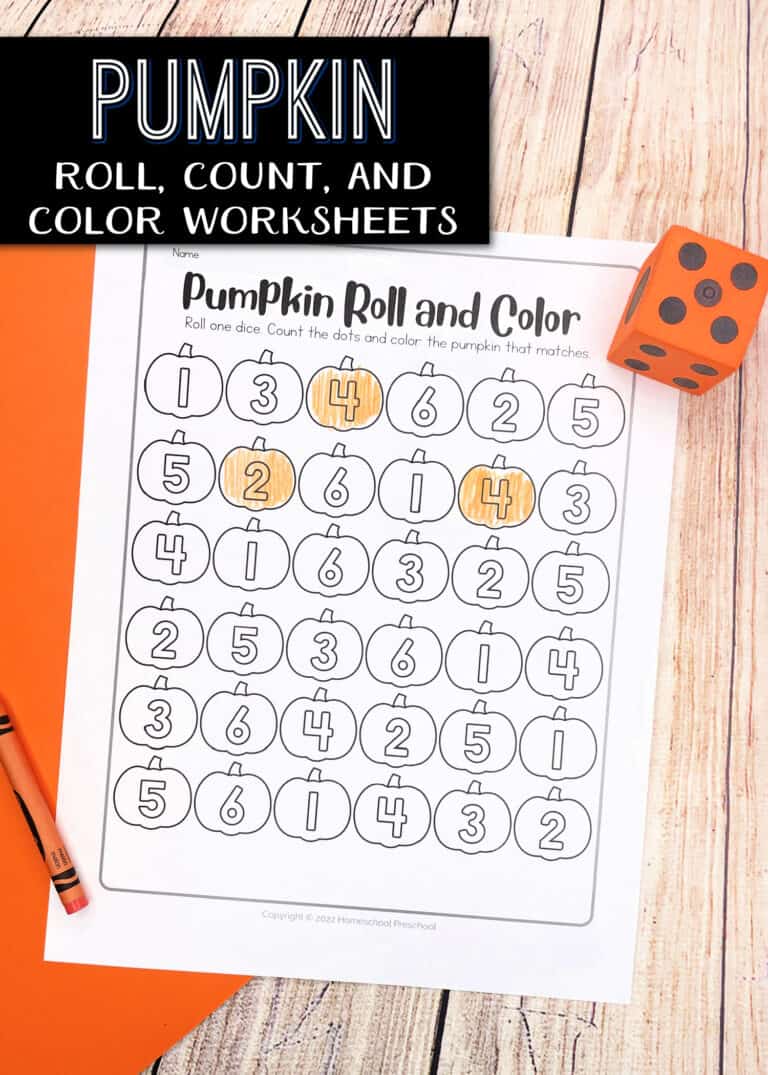 Free Pumpkin Counting Worksheets – Preschool Math for Fall
