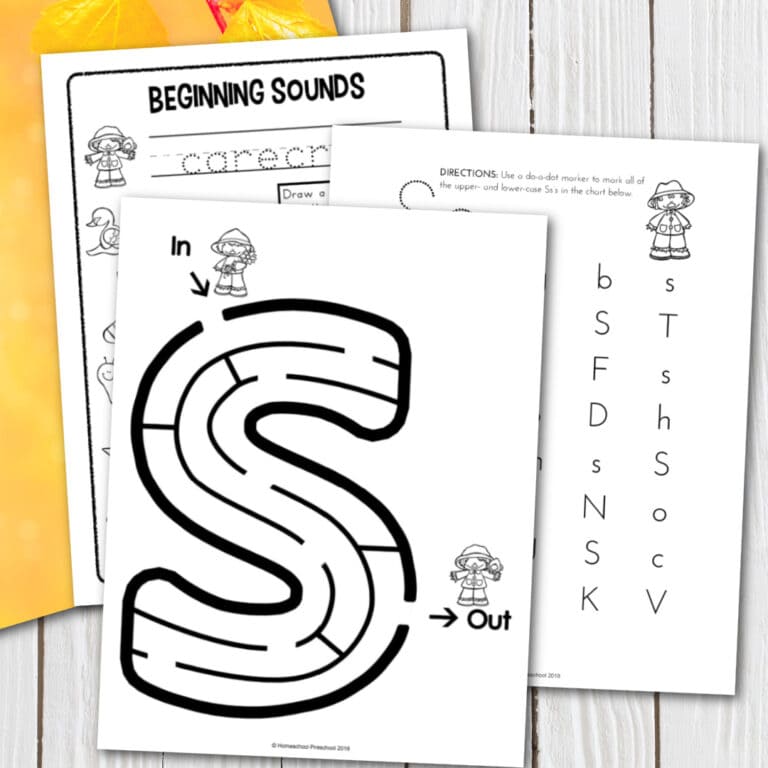 Scarecrow Alphabet Worksheets: S is for Fun Learning!
