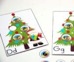Christmas Tree Letter Matching Alphabet Game