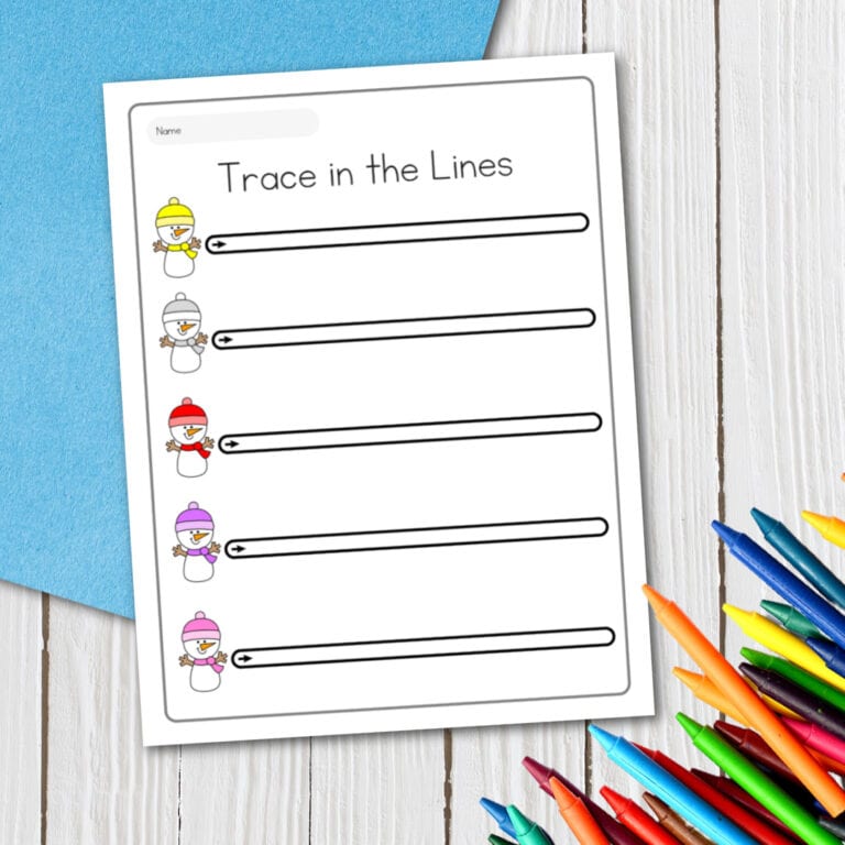 Free Printable Horizontal Lines Tracing Worksheets