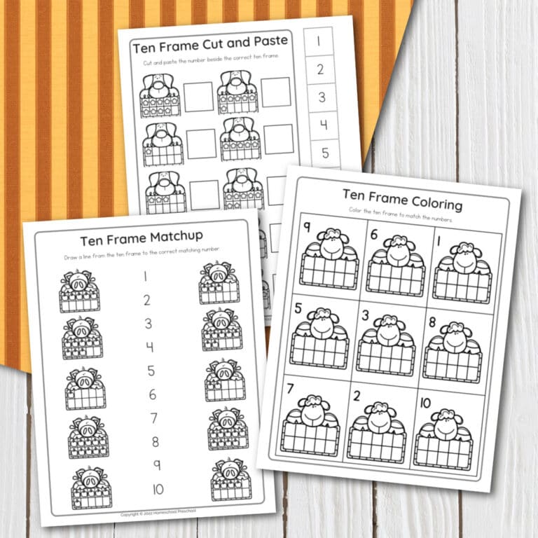 Free Printable Ten Frame Math Worksheets