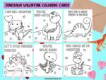 Dinosaur Valentine Cards for Preschoolers (Printable & No-Prep)