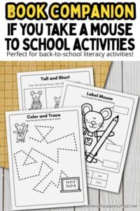 Activities for If You Take a Mouse to School | Free PreK Printables
