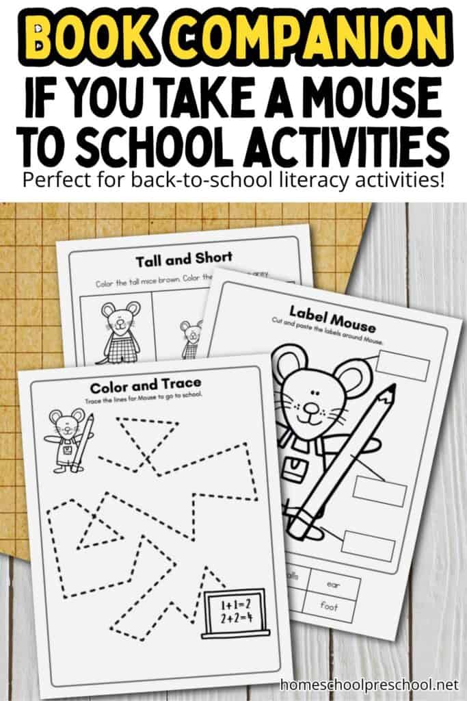 Activities for If You Take a Mouse to School | Free PreK Printables