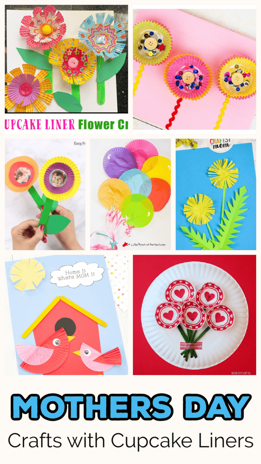 Creative Mother's Day Crafts with Cupcake Liners