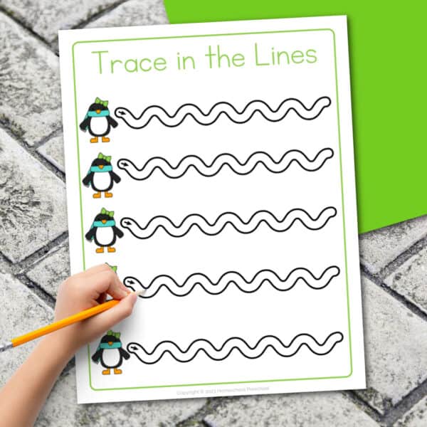Free Printable Penguin Tracing Worksheets