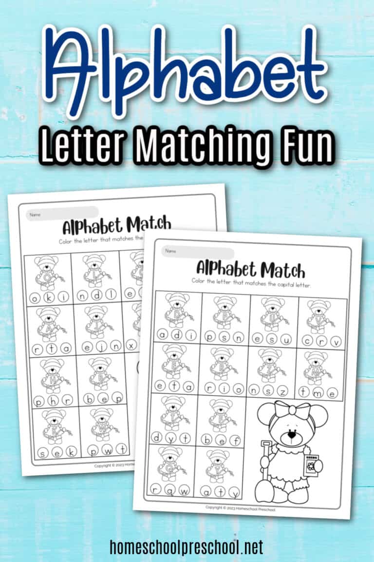 Teddy Bear-Themed Alphabet Letter Matching Worksheets
