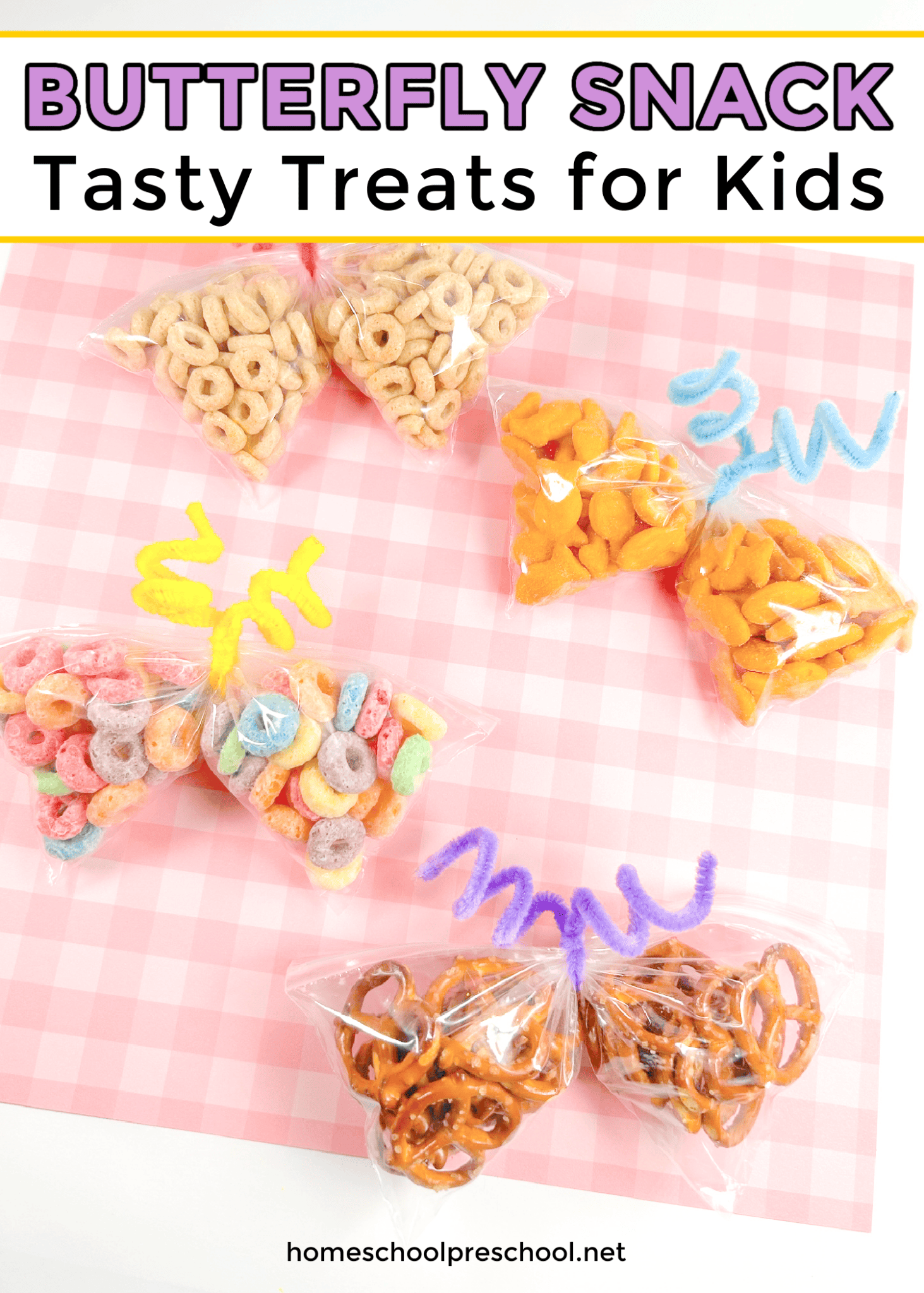 How to Make a Butterfly Snack Craft | Homeschool Preschool