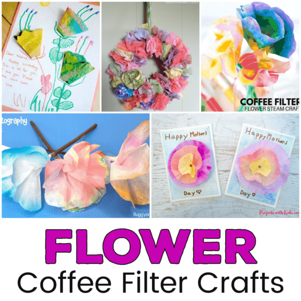 Easy Coffee Filter Flowers for Preschoolers Are Perfect for Crafting