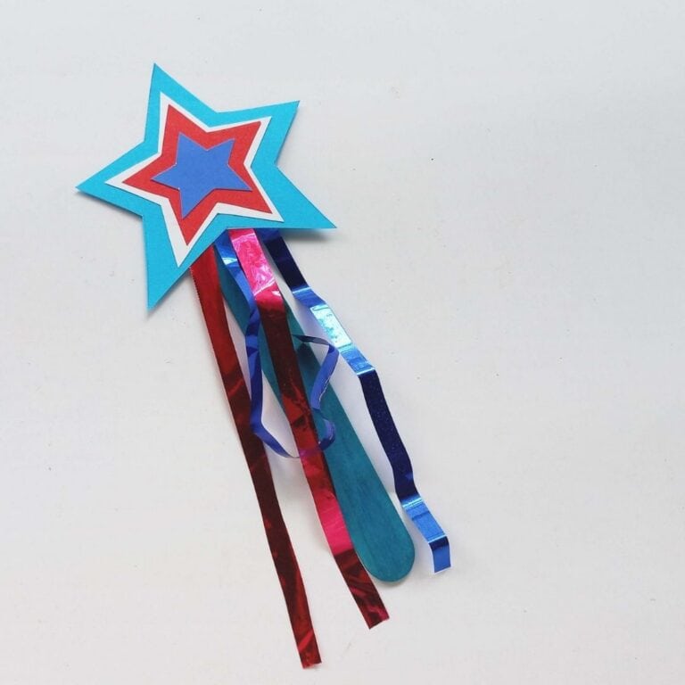 Fourth of July Star Wand Craft for Preschoolers
