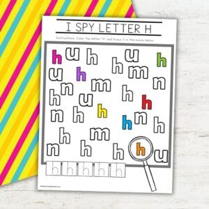 I Spy Letters Worksheets for Preschool and Kindergarten