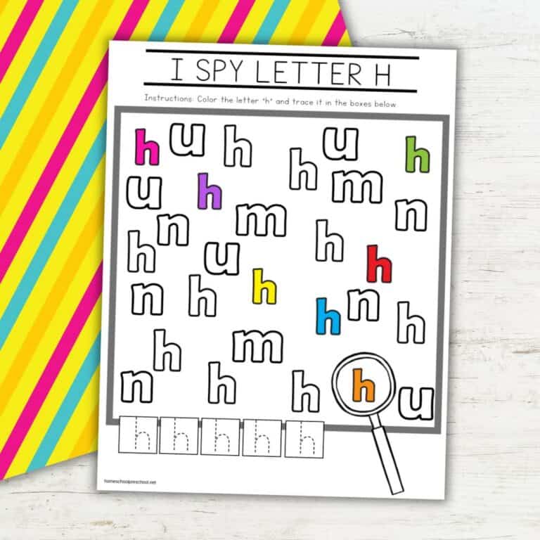 I Spy Letters Worksheets for Preschool and Kindergarten