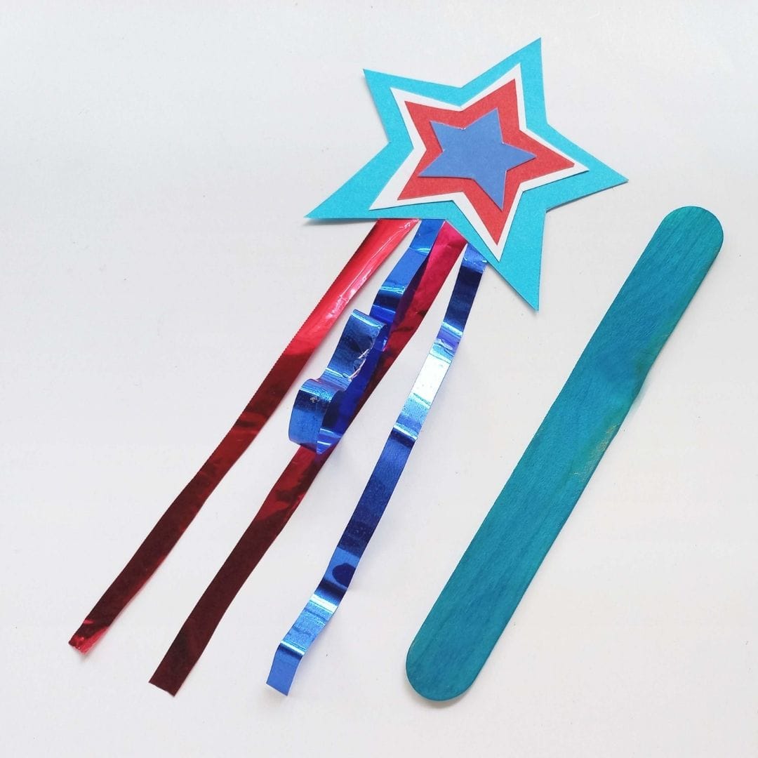 Fourth of July Star Wand Craft for Preschoolers