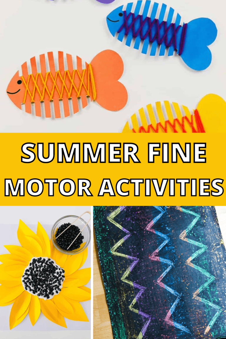 20 Summer Fine Motor Activities For Preschoolers