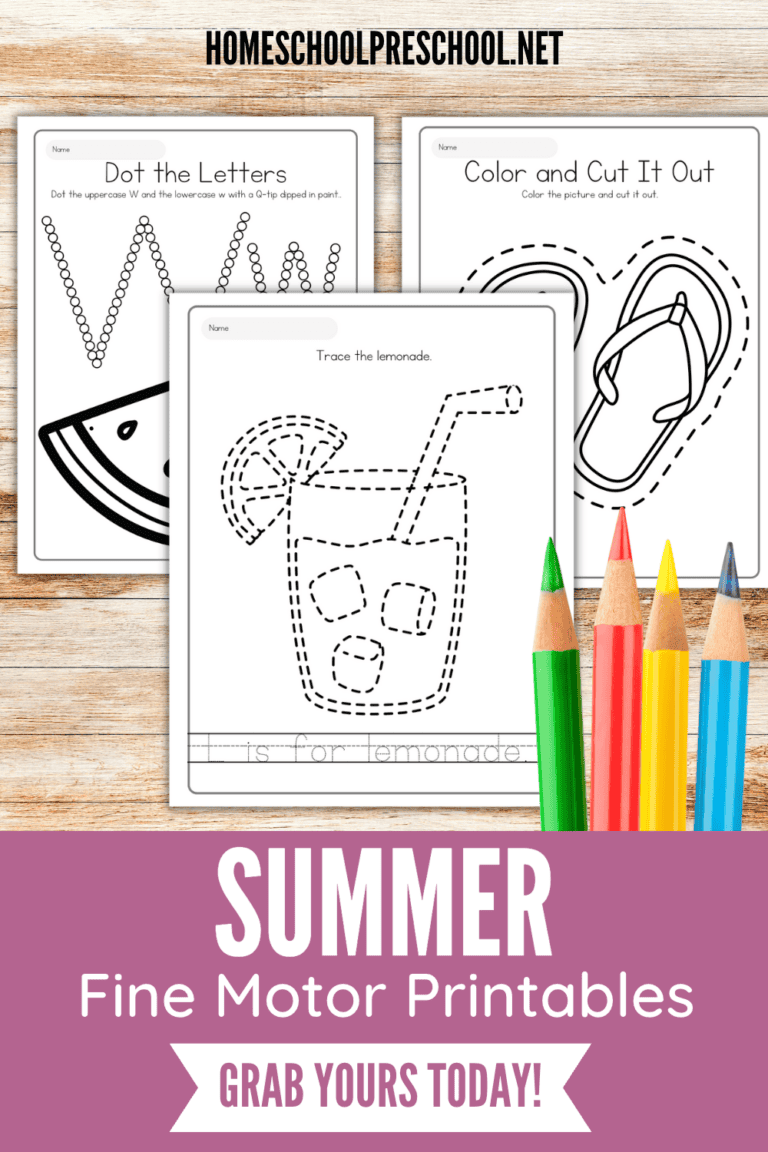 Summer Fine Motor Printables to Enhance Hand-Eye Coordination
