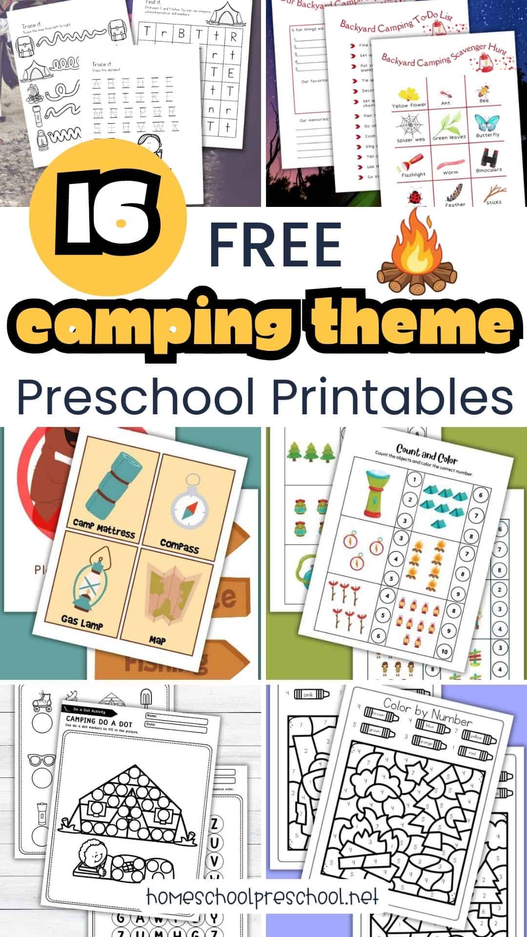 16 Preschool Camping Theme Printables for Summer Learning