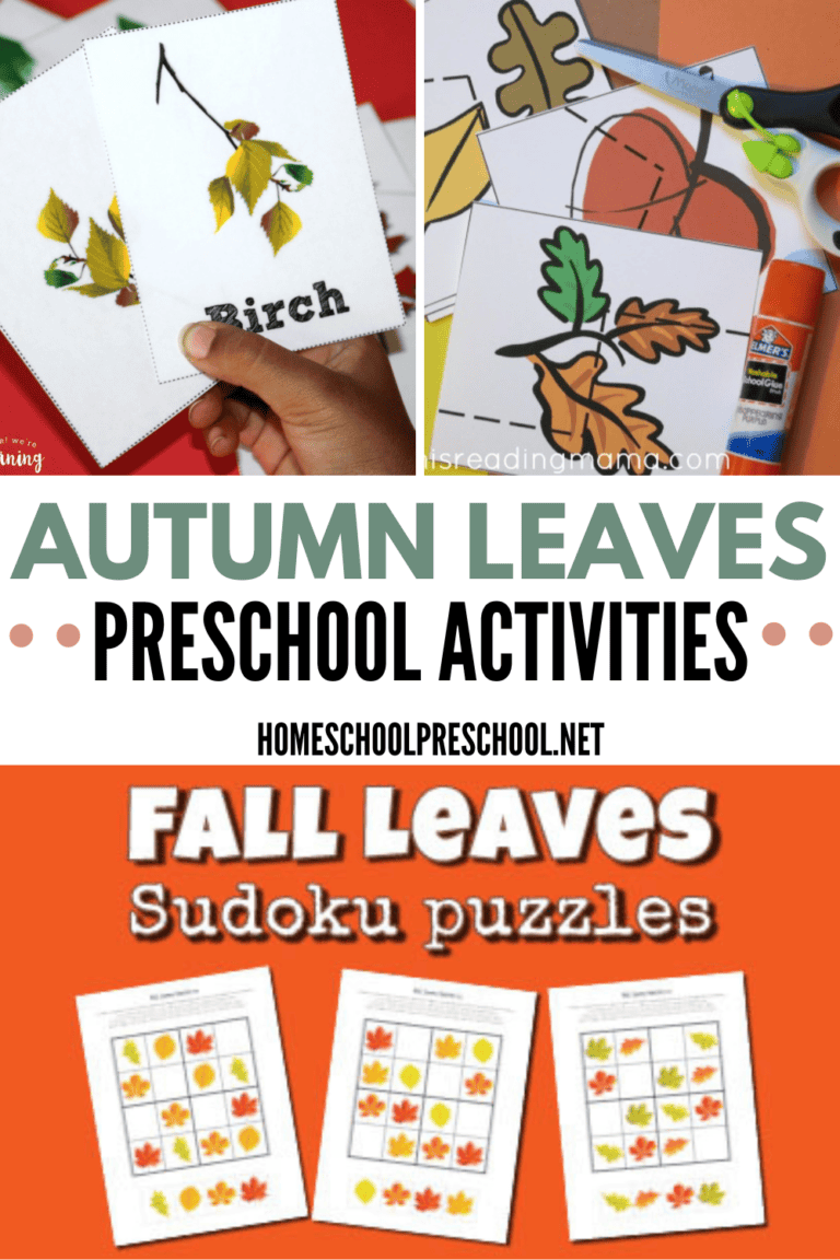 Printable Autumn Leaves Activities for Toddlers and Preschoolers