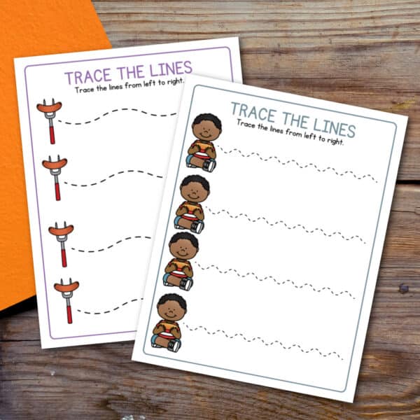 Free Printable Camping Tracing Worksheets