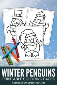 Free Printable Winter Penguin Coloring Pages