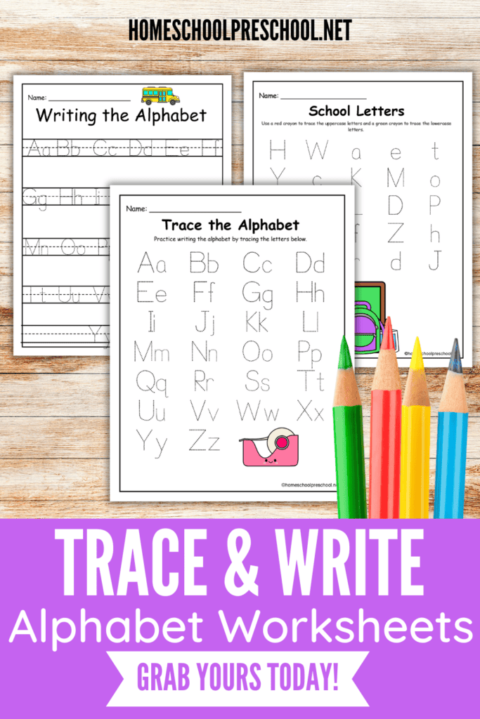 Free Printable Trace and Write Alphabet Worksheets